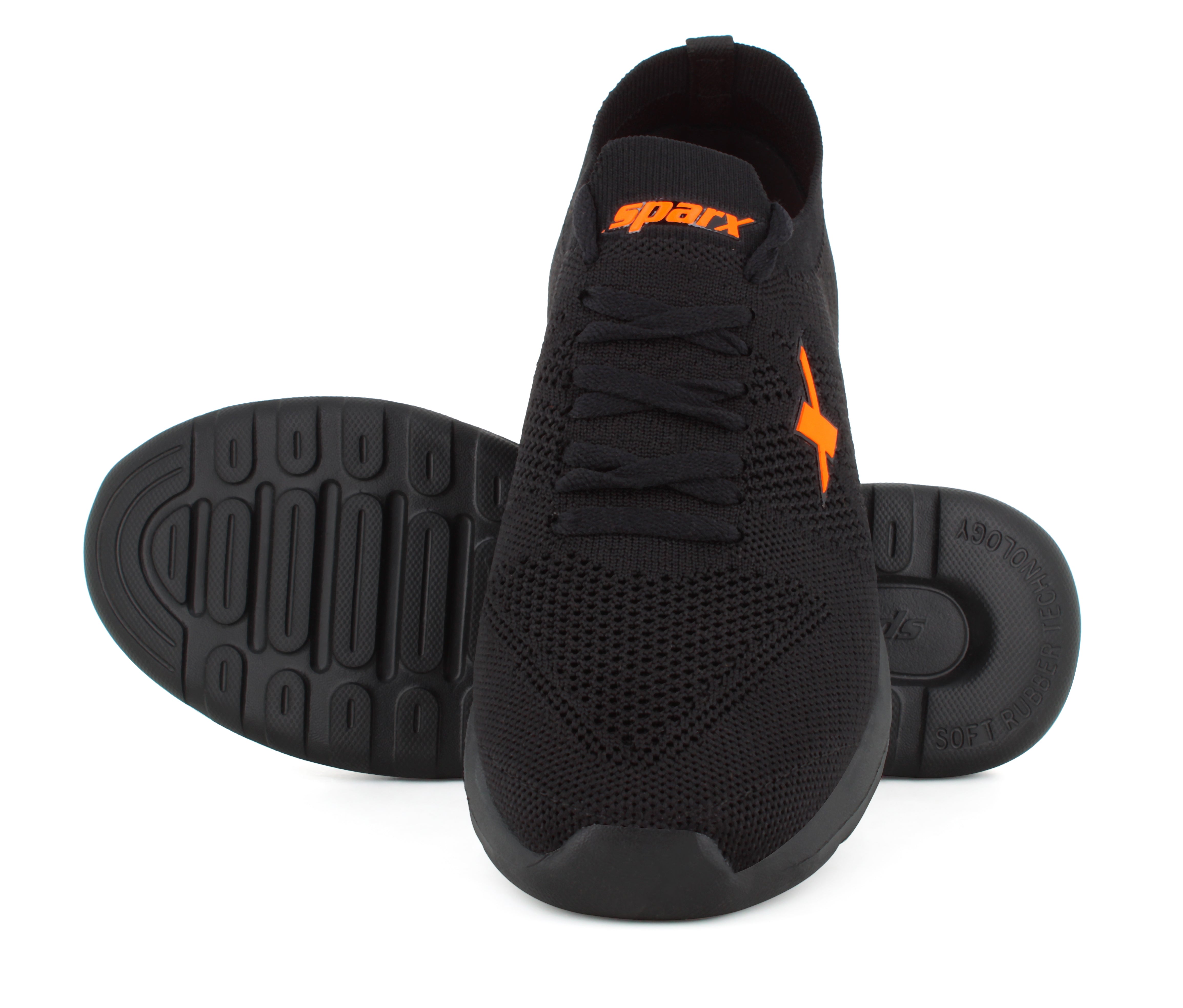 Sparx Black Athleisure Shoes for Men SM-679