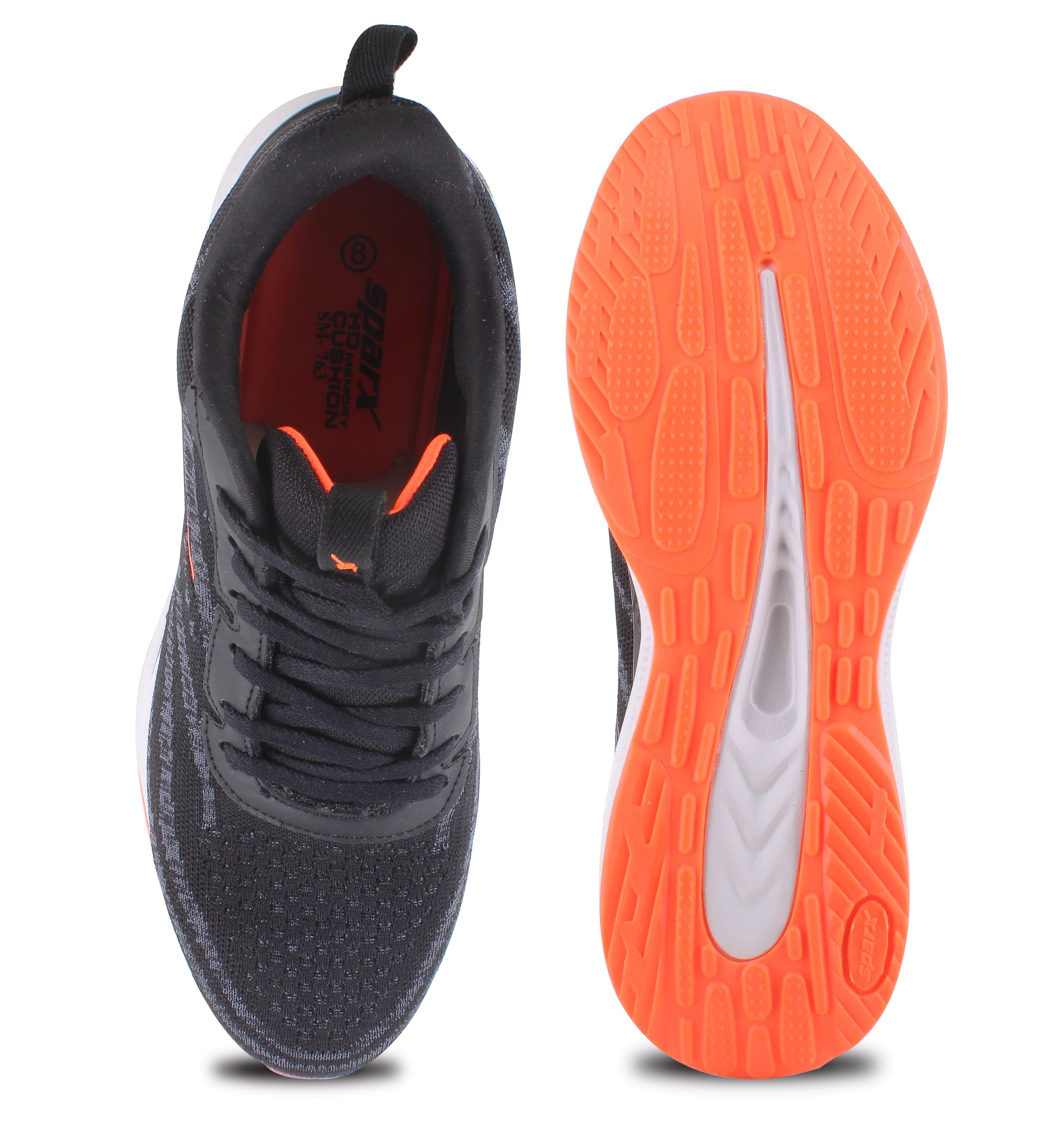 Sparx Black Running Shoes for Men SM-763
